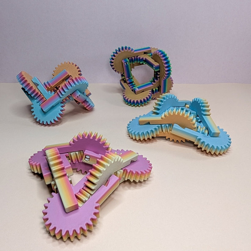 Kaleidoscope Gear Triangle – Hypnotic 3D Print | Geelong